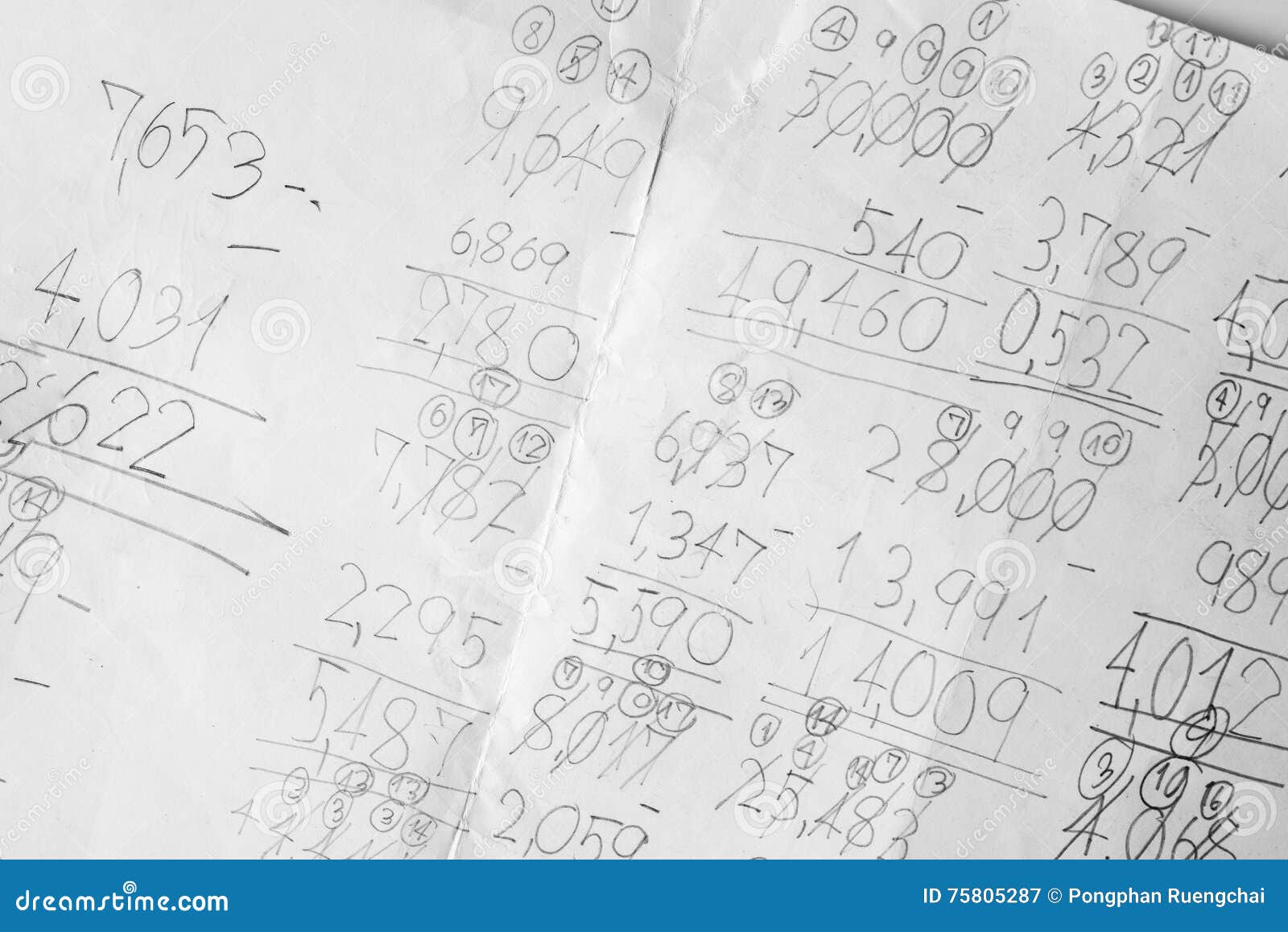 Maths notes stock image. Image of notes, school, education - 75805287