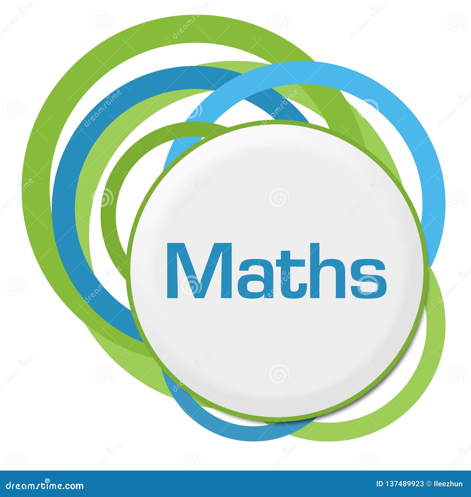 Maths Random Green Blue Rings Stock Illustration - Illustration of text ...