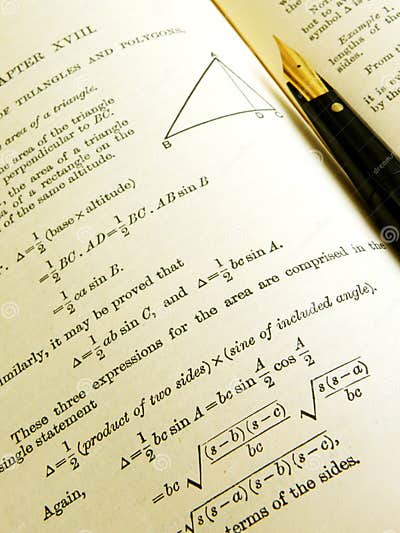 Maths Reference Book and Pen Stock Photo - Image of item, items: 6308534
