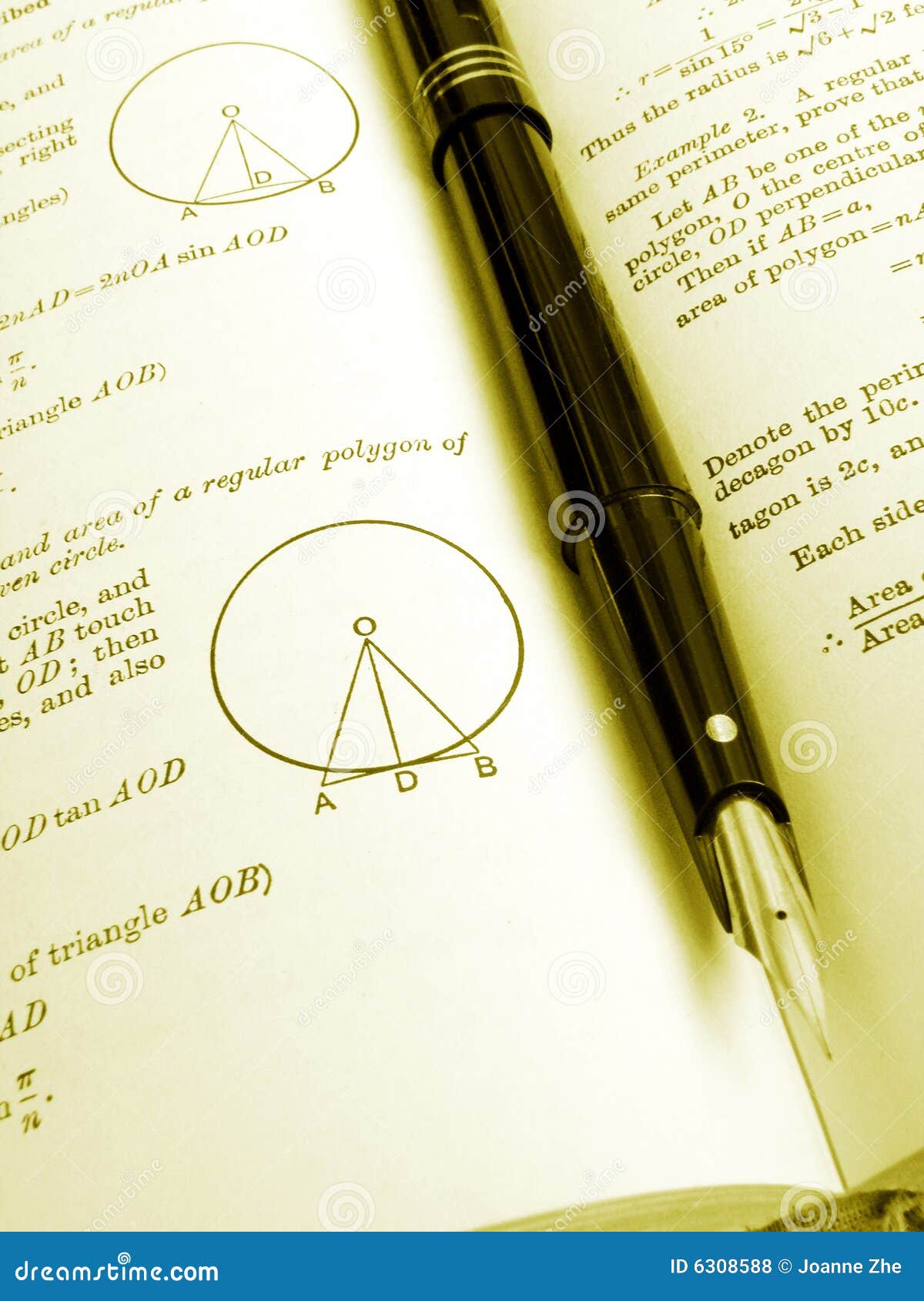 Maths Reference Book and Pen Stock Photo - Image of lifes, educational ...
