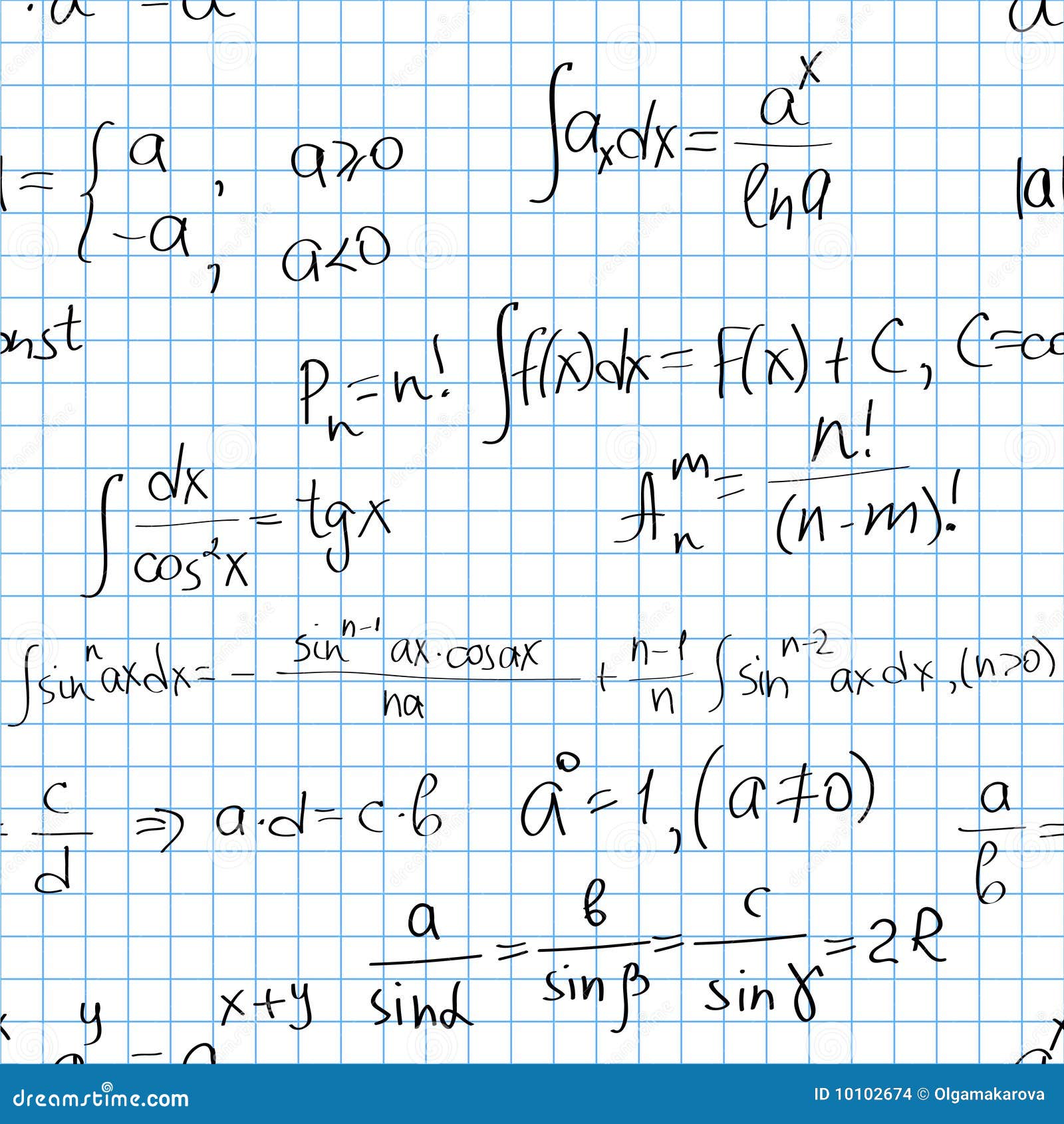 Maths seamless pattern stock vector. Illustration of scribble - 10102674