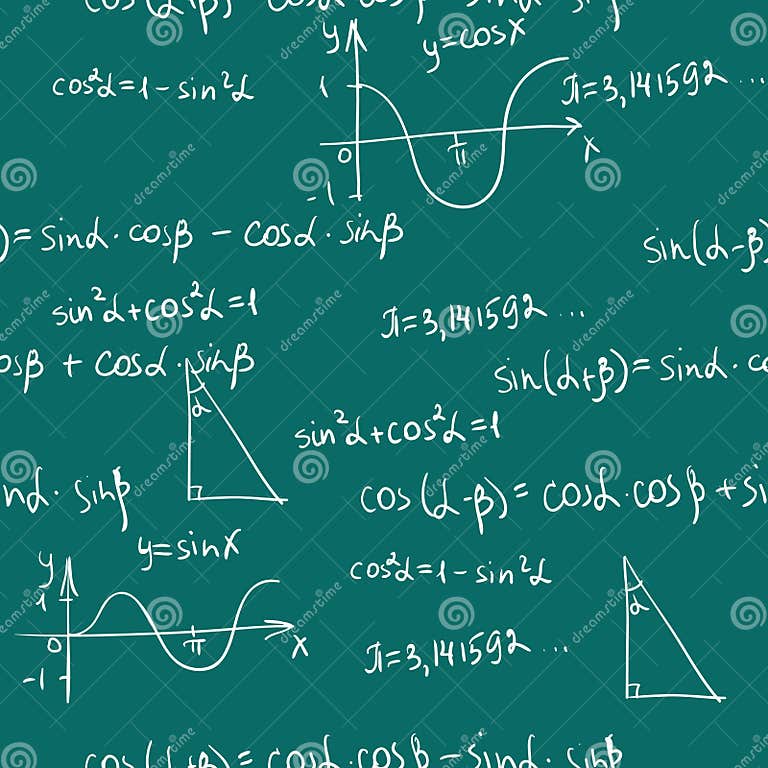 Maths seamless pattern stock vector. Illustration of geometry - 9878148