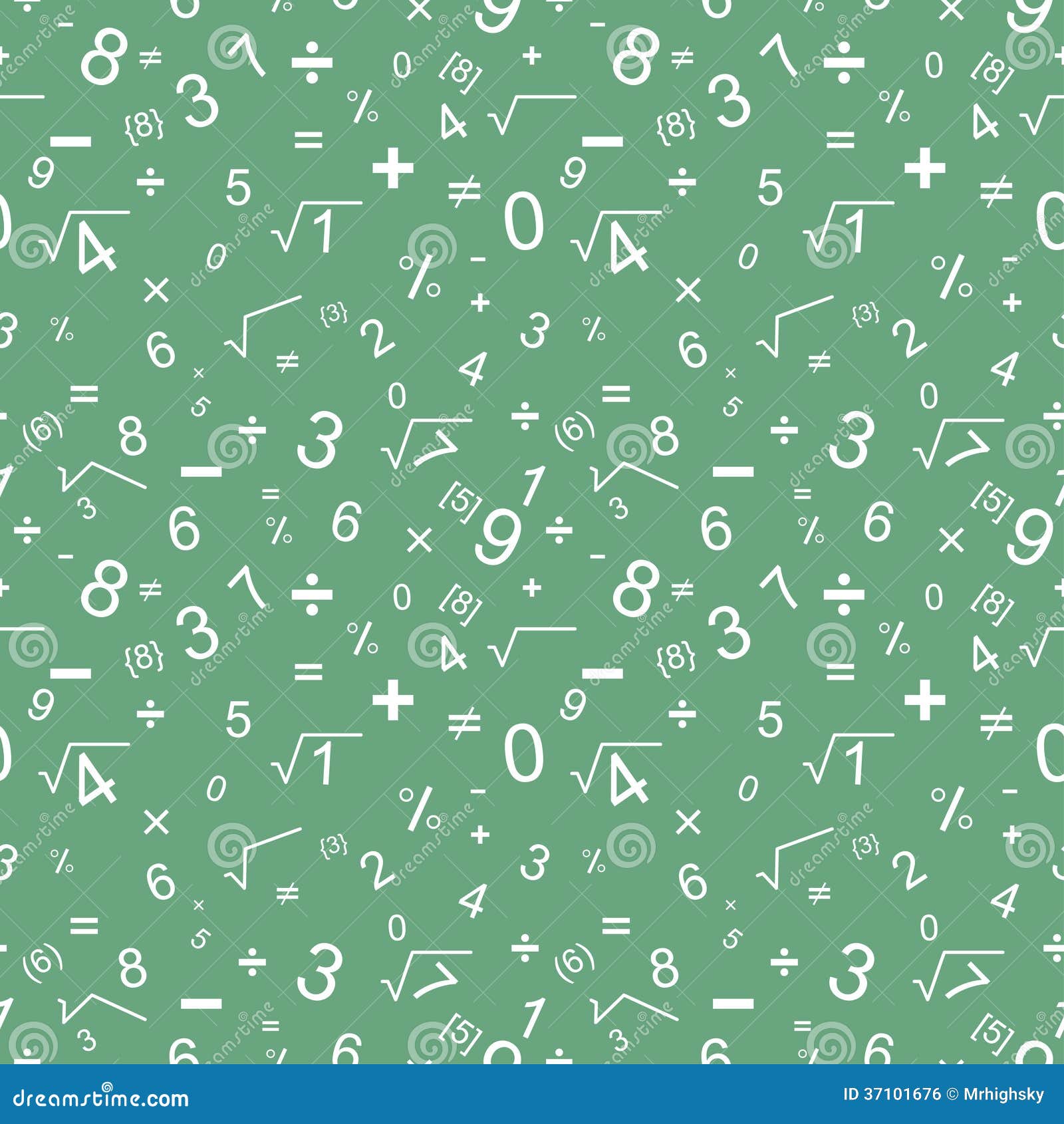 Maths seamless pattern stock vector. Illustration of signs - 37101676