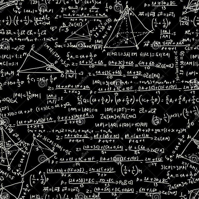 Maths Seamless Pattern. EPS 8 Stock Vector - Illustration of chaos ...