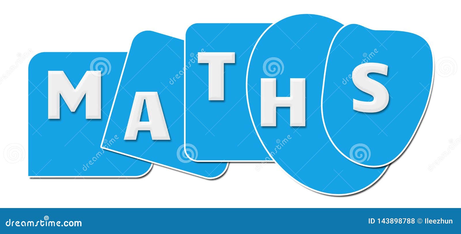 Maths Blue Abstract Shapes Horizontal Stock Illustration - Illustration ...