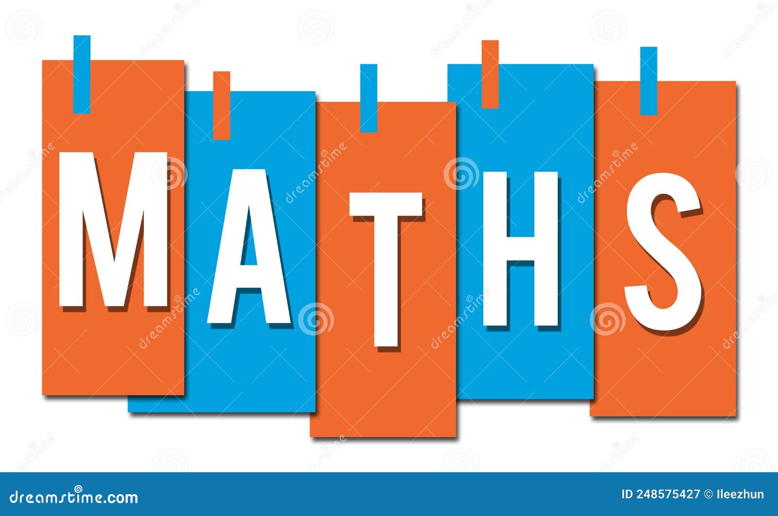 Maths Orange Blue Stuck Stripes Stock Illustration - Illustration of ...
