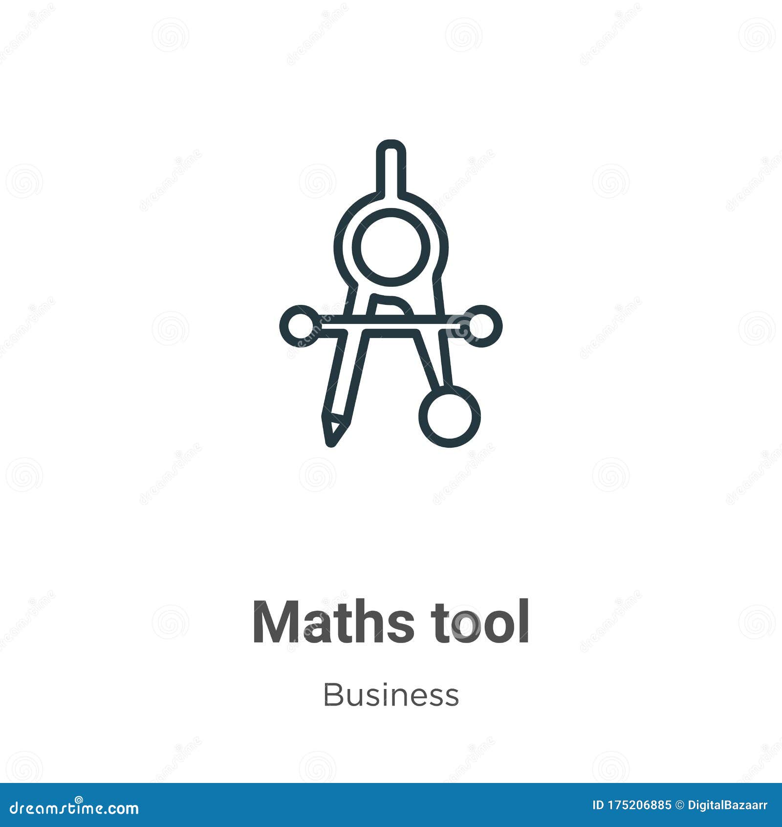 Maths Tool Outline Vector Icon. Thin Line Black Maths Tool Icon, Flat ...