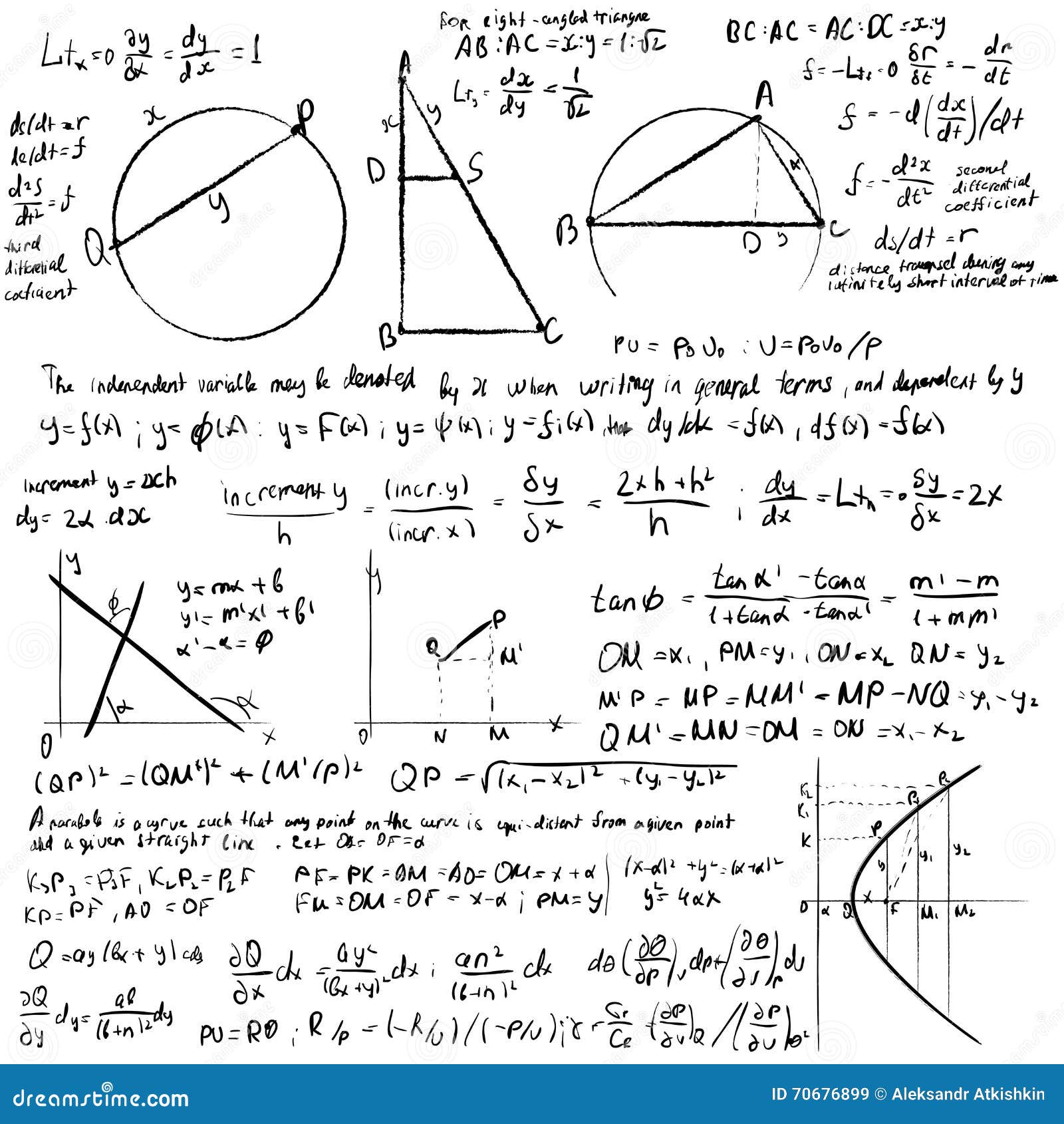 Mathematical Trigonometry Equations Stock Photography | CartoonDealer ...