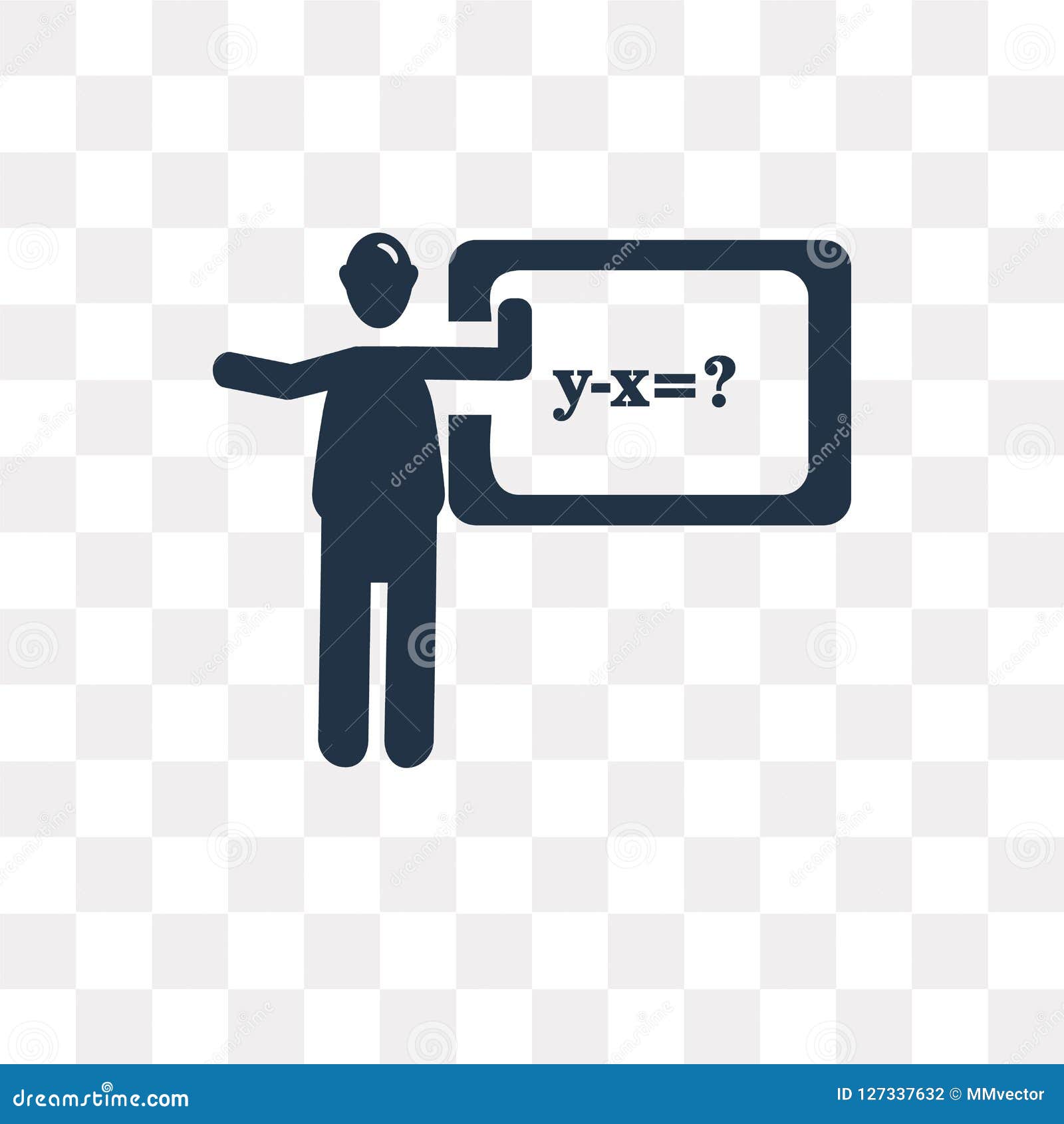 Maths Vector Icon Isolated On Transparent Background, Linear Mat ...
