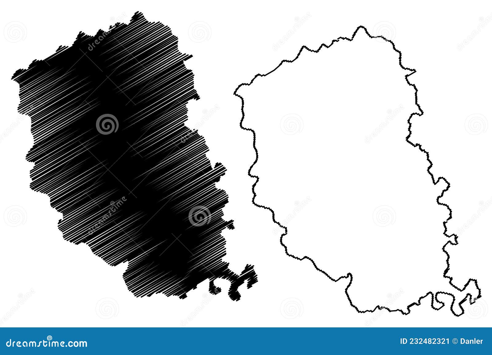 Mathura District Uttar Pradesh State, Republic of India Map Vector ...