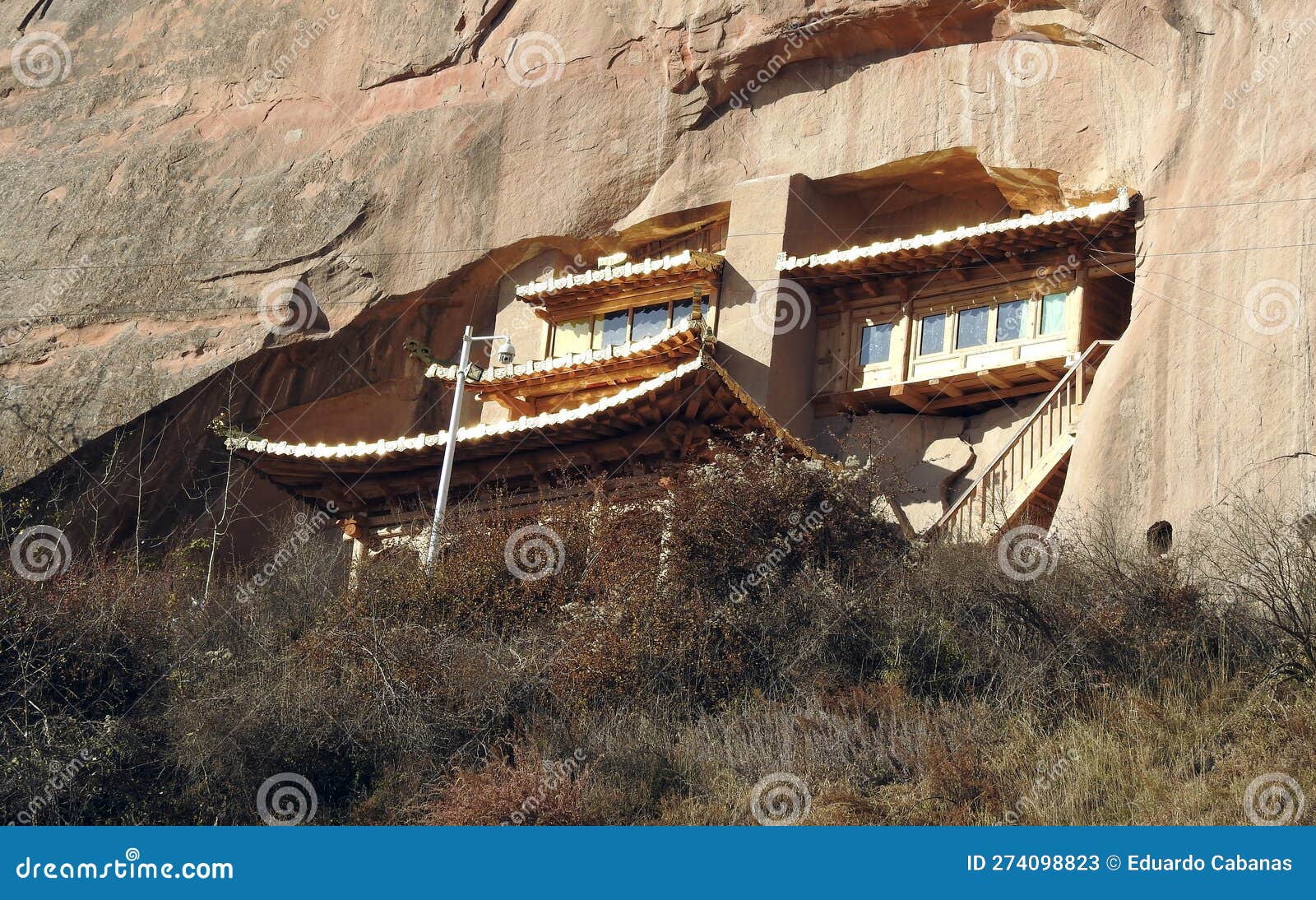 Mati Si Hanging Monastery, Zhangye, China Stock Image - Image of ...