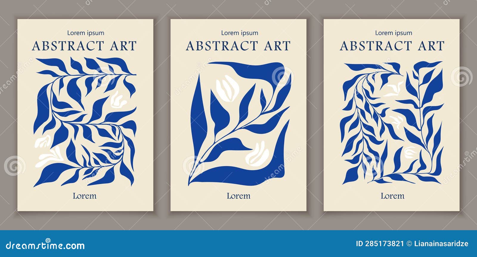 Matisse Abstract Art Banners Vector Set Stock Vector - Illustration of ...