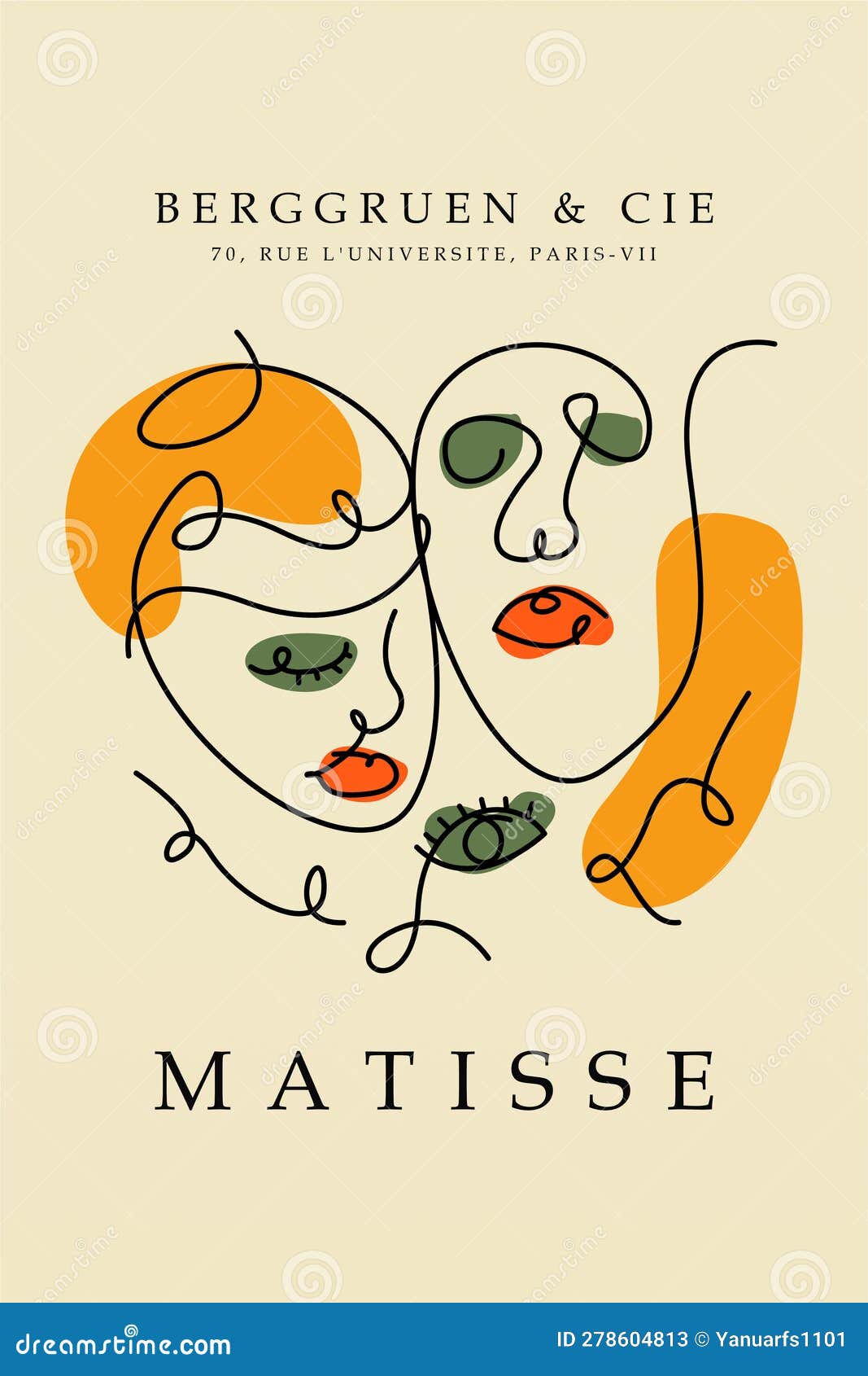 Matisse Wall Art Decoration Poster Stock Vector - Illustration of ...