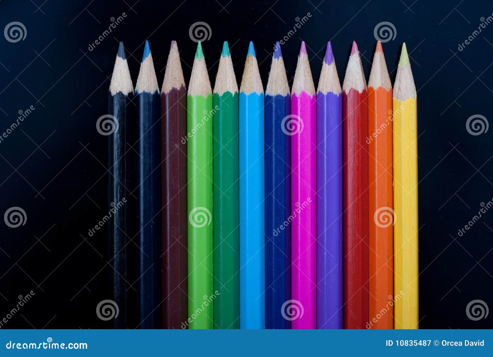 Matita colorata immagine stock. Immagine di nero, ufficio - 10835487