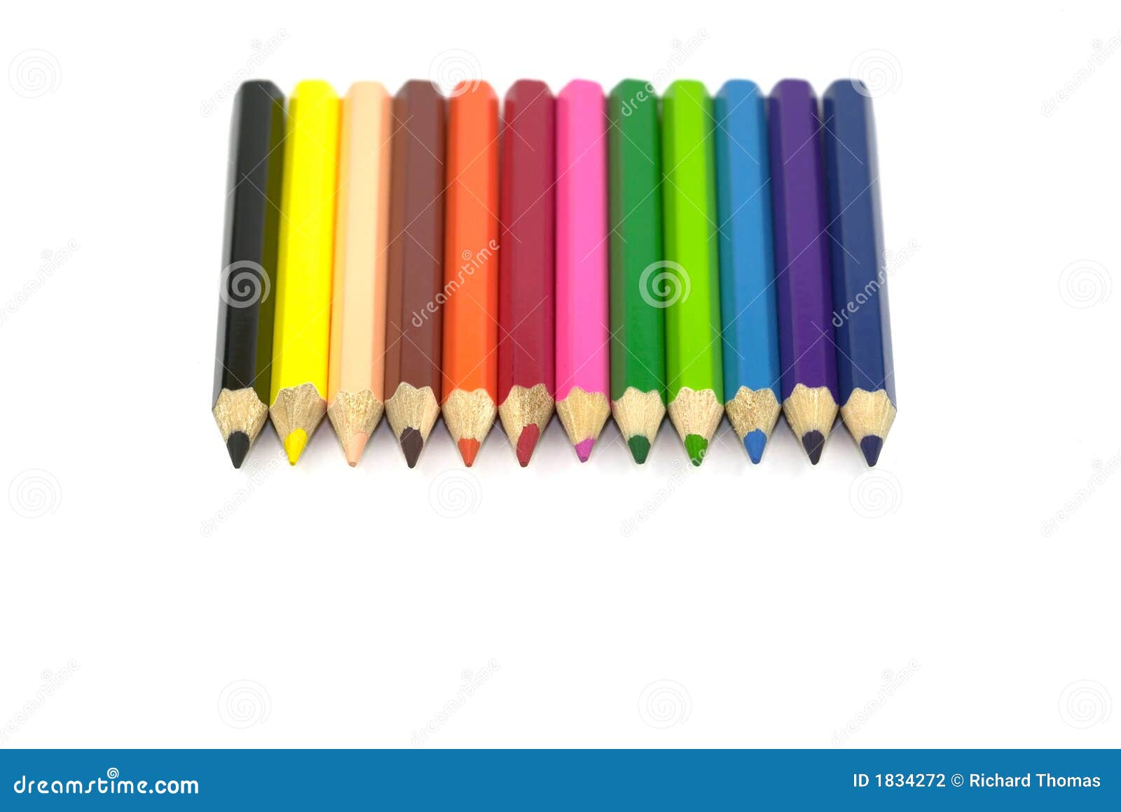 Matite colorate fotografia stock. Immagine di vibrante - 1834272