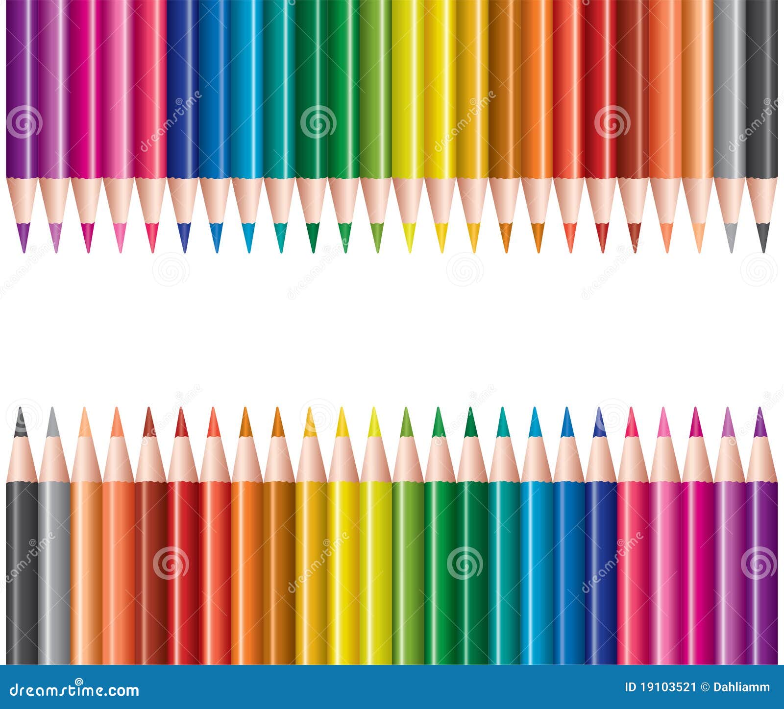 Matite Colorate Nelle Righe Illustrazione Vettoriale - Illustrazione di ...