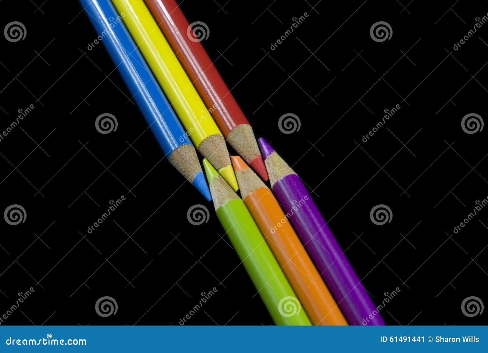 6 Matite Colorate Primarie E Secondarie Immagine Stock - Immagine di ...