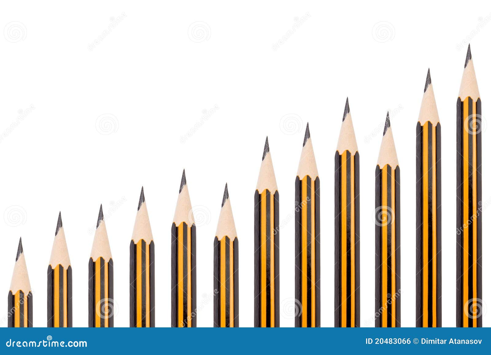 Matite in Uno Sguardo Ascendente Del Grafico Fotografia Stock ...