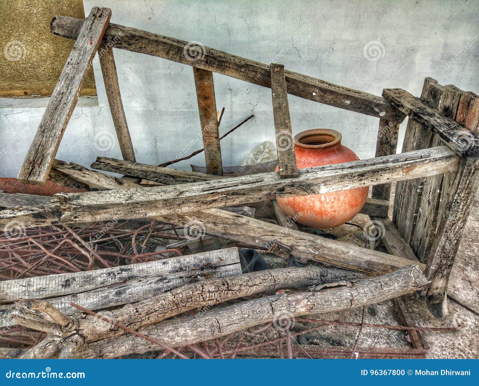 Matka under Broken Stand stock photo. Image of matka - 96367800