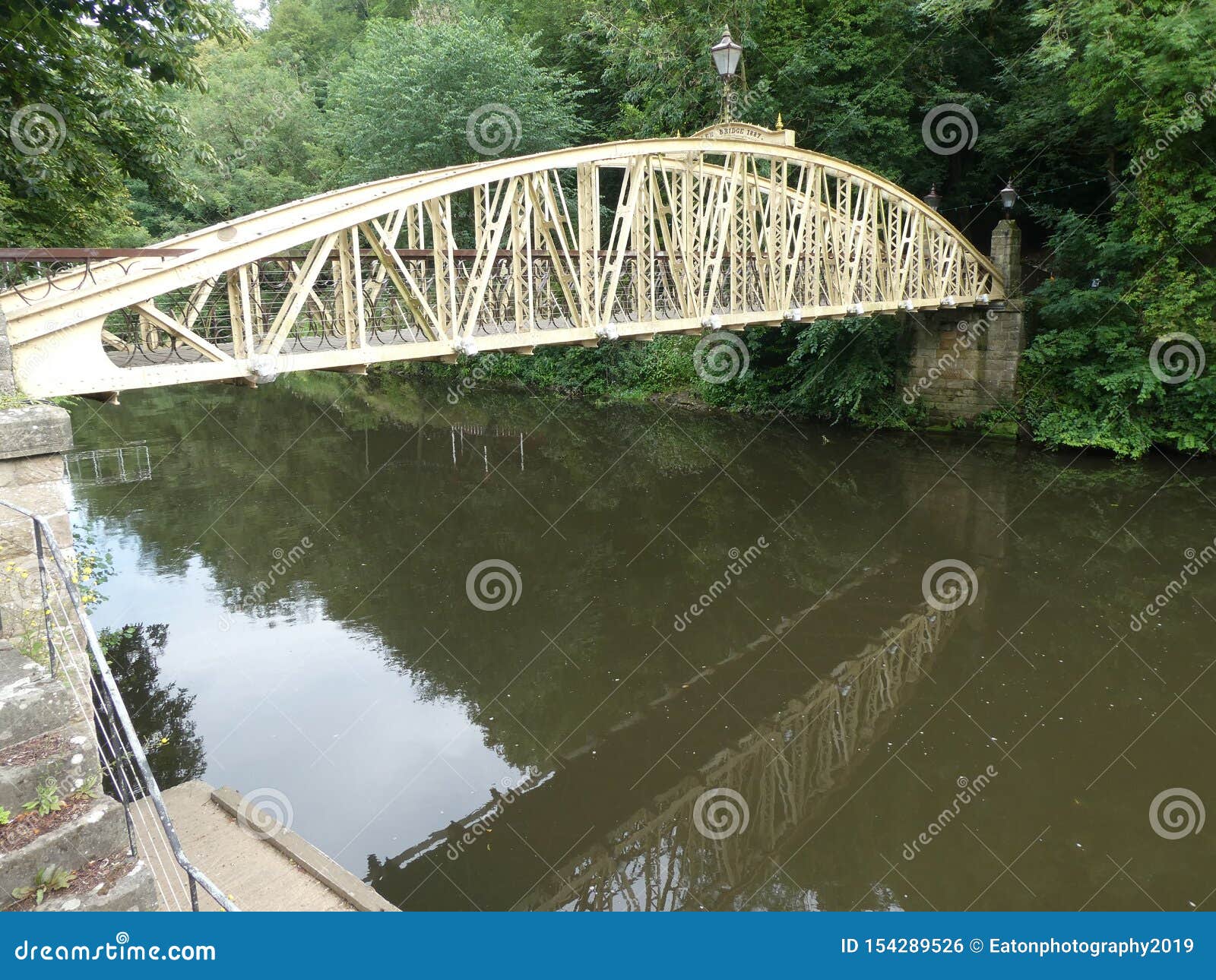 Matlock Bath Bridge with the Sun on it Stock Photo - Image of matlock ...