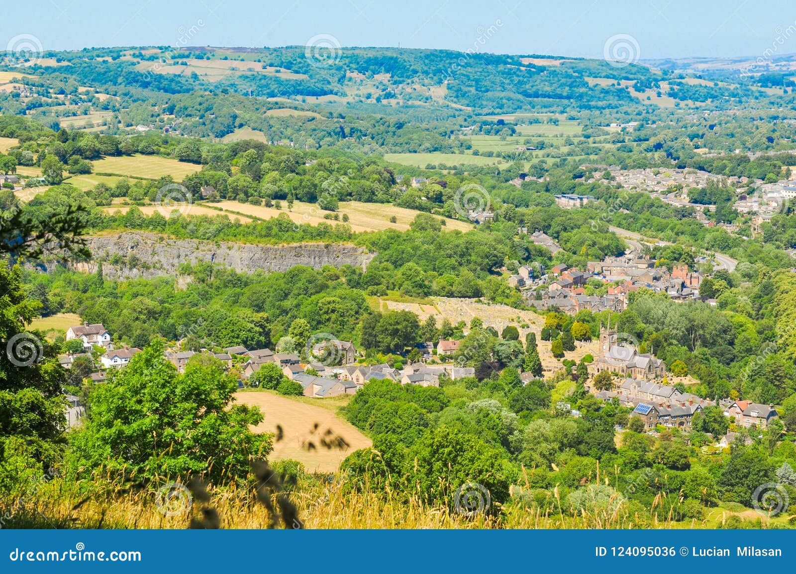Matlock, Peak District, England Stock Photo - Image of hills, aerial ...