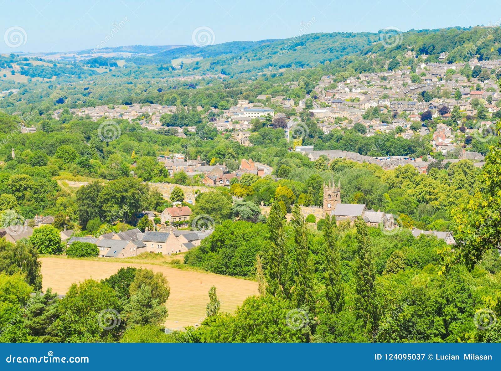 Matlock, Peak District, England Stock Image - Image of landscape, hills ...