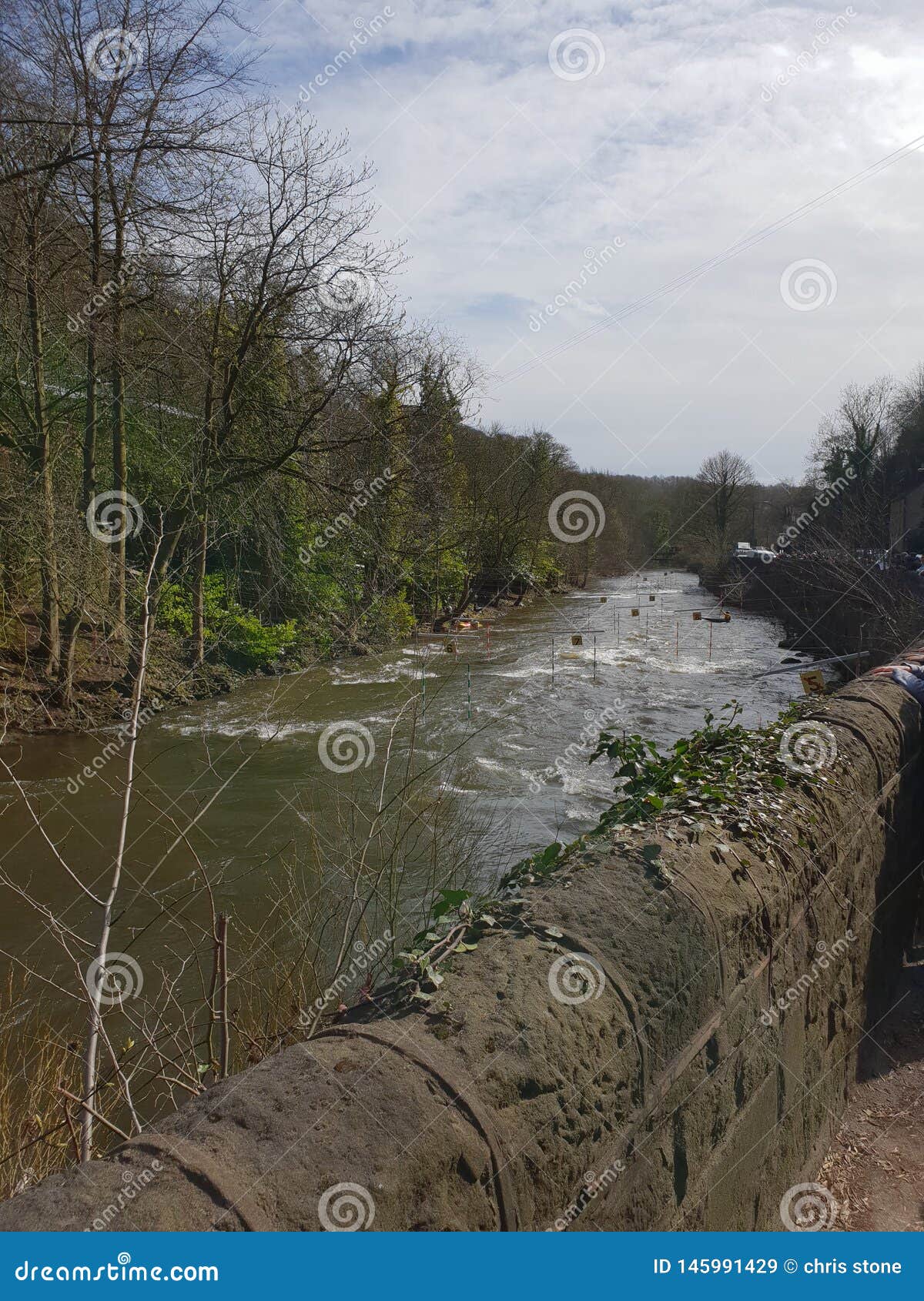 Matlock River White Water Sunny Stock Image - Image of sunny, matlock ...