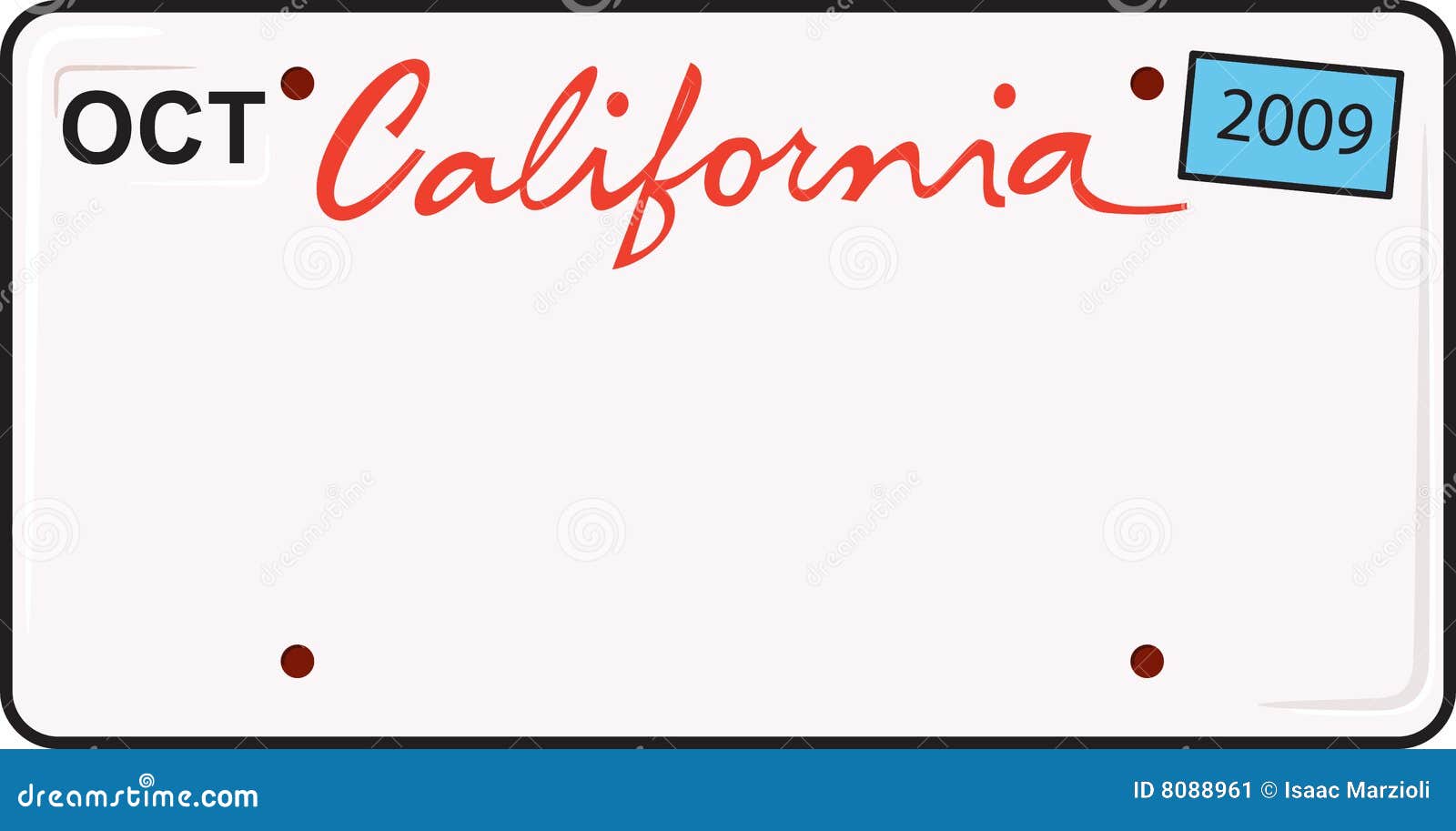 Matrícula de California ilustración del vector. Ilustración de conducir ...