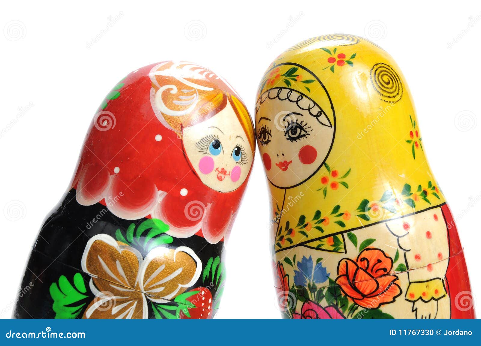 Matreshka doll isolated stock photo. Image of head, eyes - 11767330