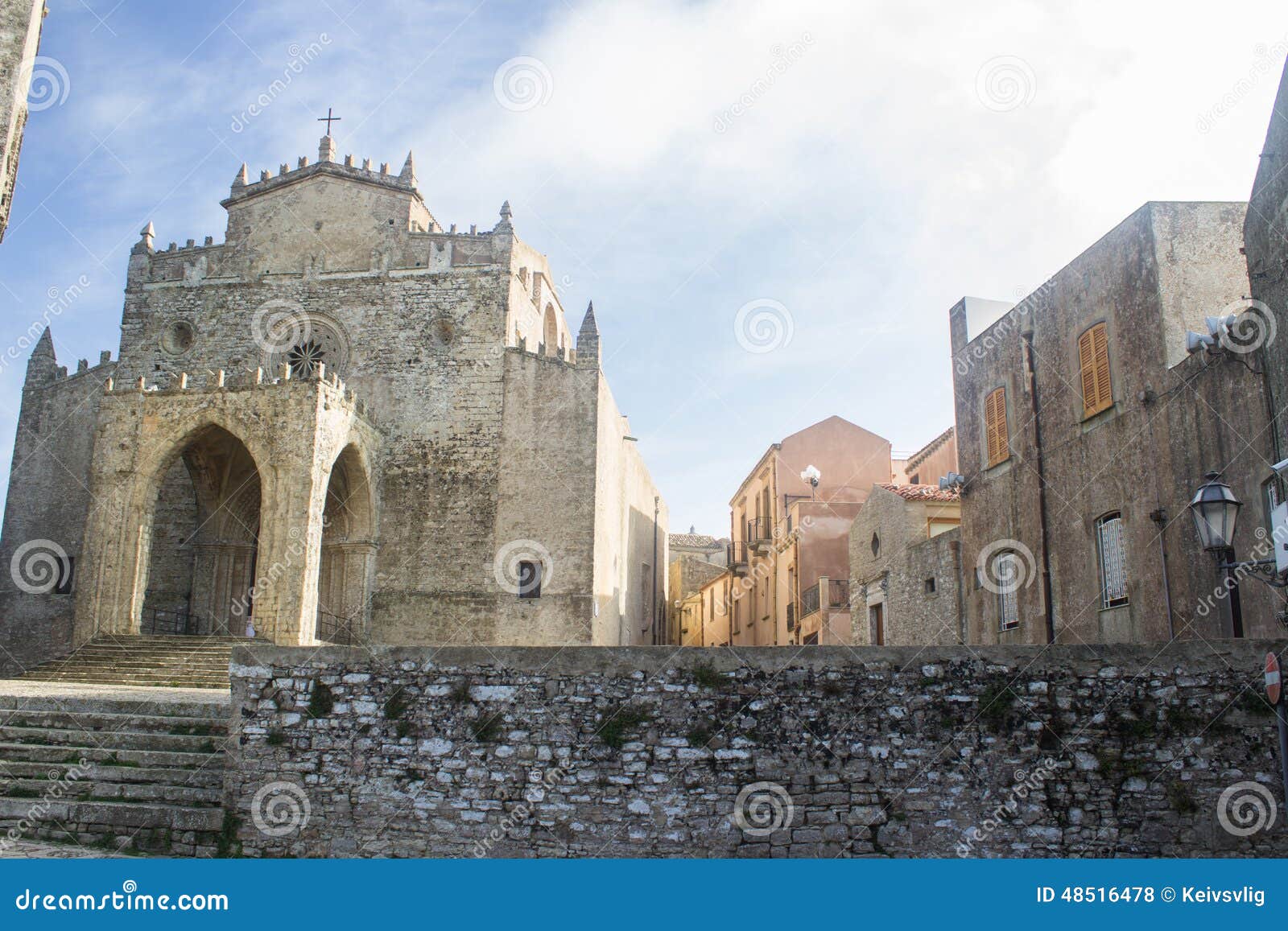 Matrice church in Erice stock photo. Image of italy, gothic - 48516478