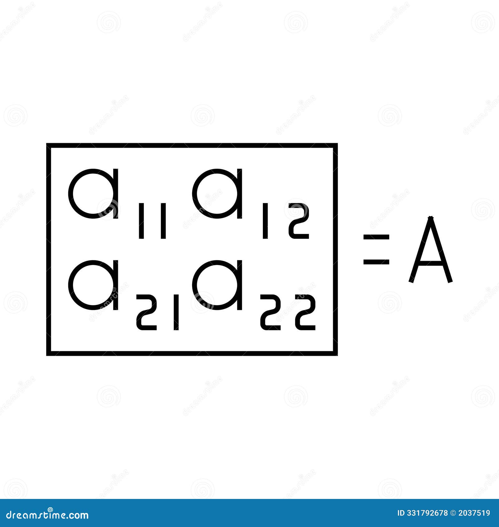 Matrice Math Science Education Line Icon Vector Illustration Stock ...
