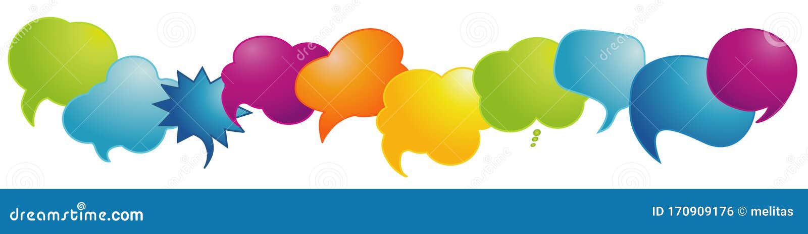 Rainbow-colored Speech Bubble. Speak. Communication Concept. Sharing of ...