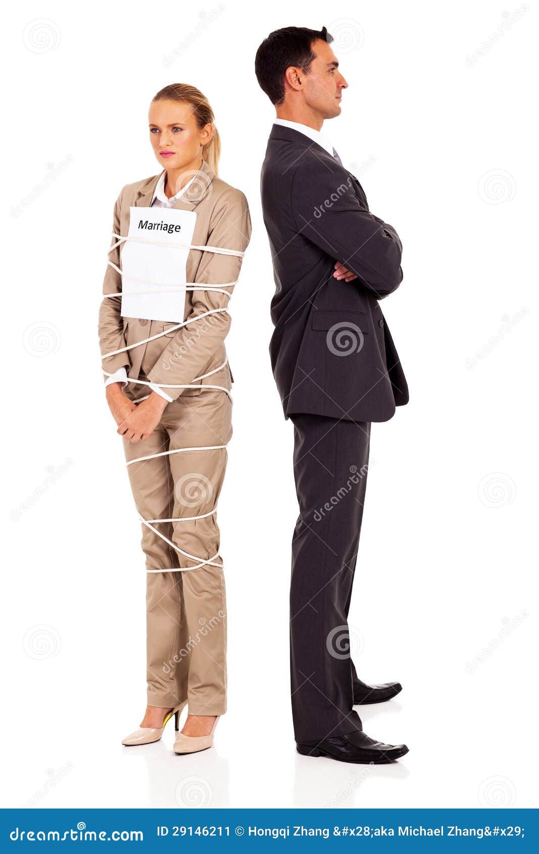 Matrimonio legato donna immagine stock. Immagine di sfondo - 29146211