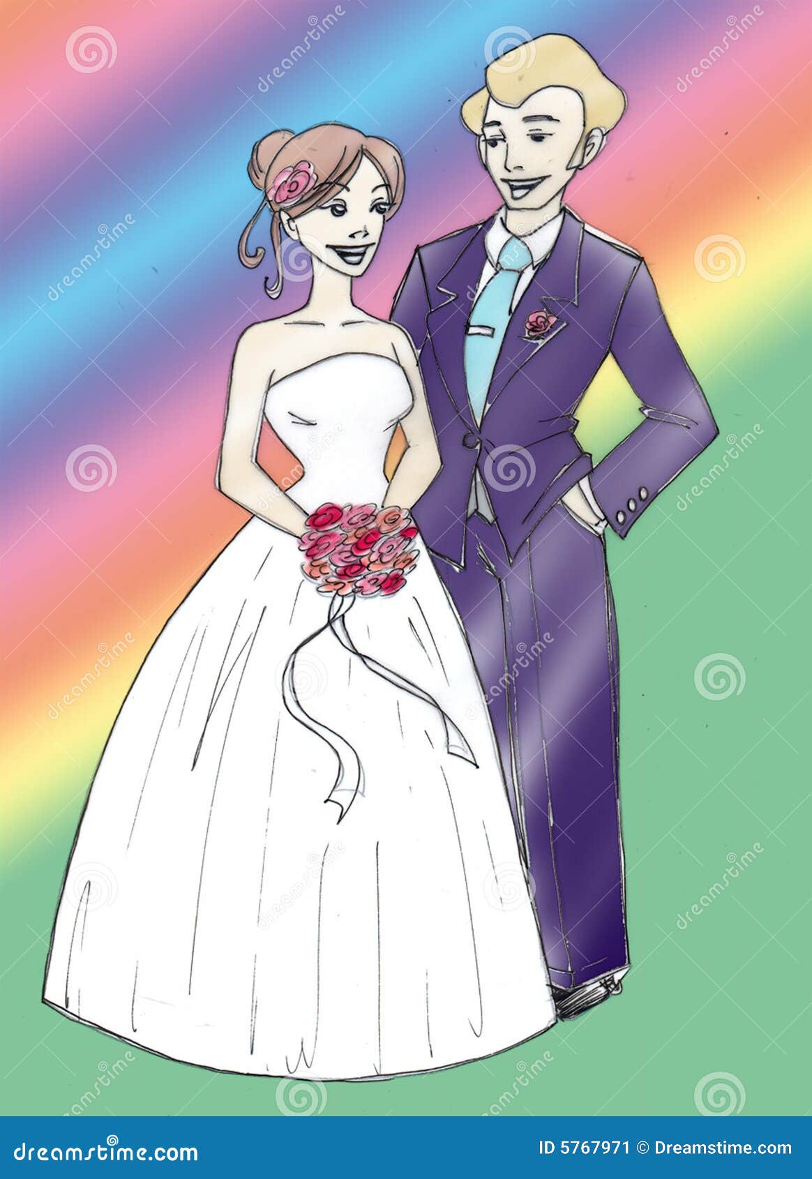 Matrimony stock vector. Illustration of bride, ceremony - 5767971