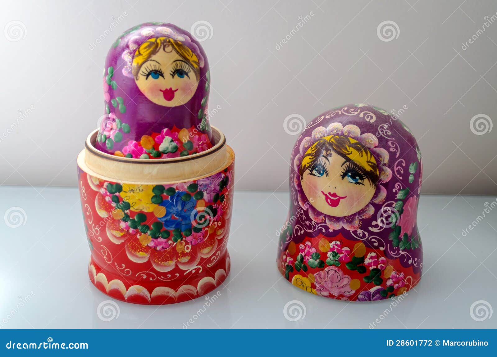 Matrioska Traditional Russian Wooden Dolls Stock Image | CartoonDealer ...