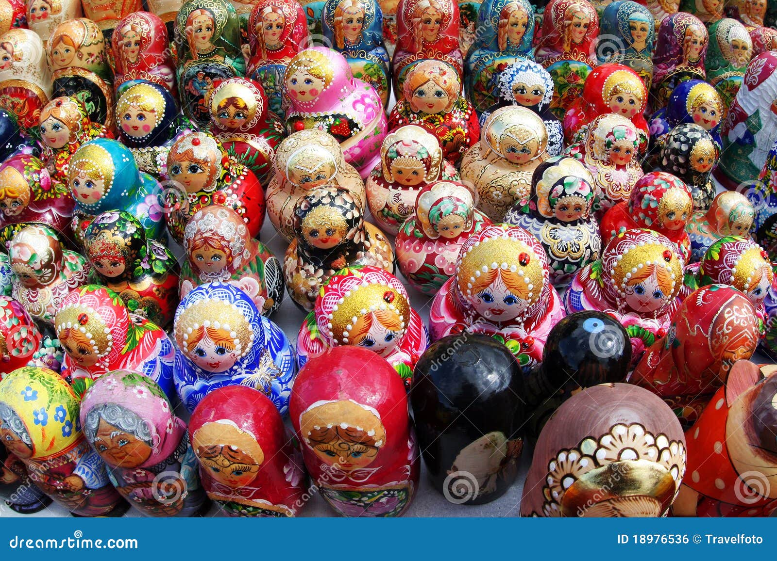 Matrioskas stock photo. Image of trade, craftwork, matrioshka - 18976536