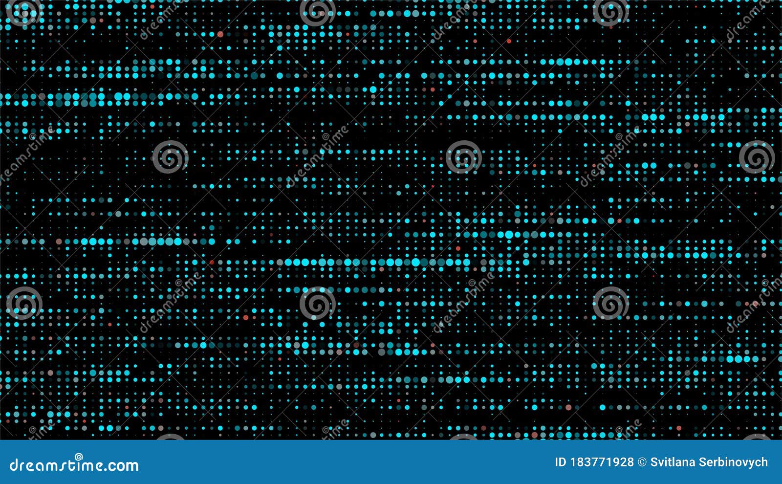 Matrix Abstract Glitch Blue Background. Abstract Green Vector ...
