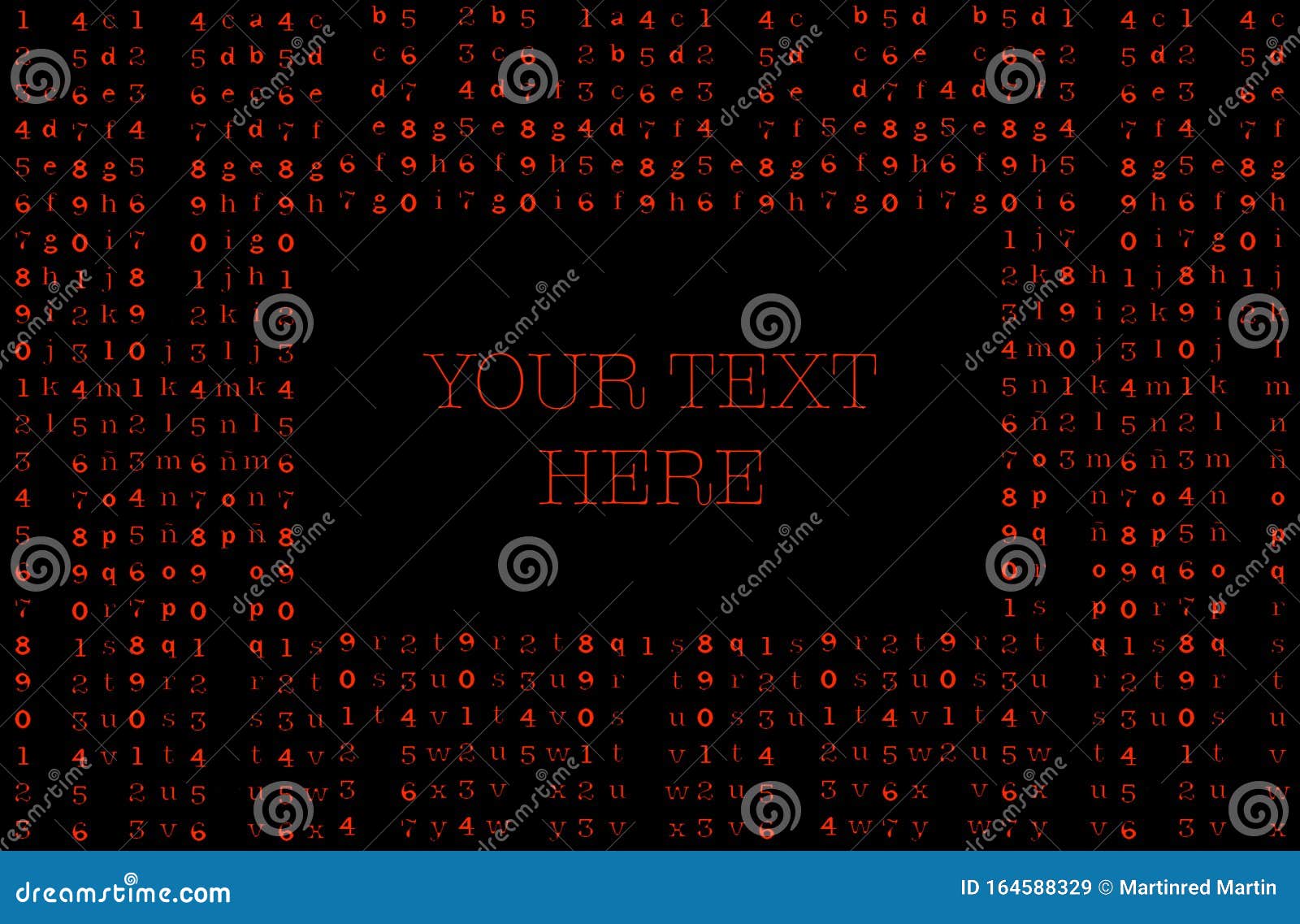 Matrix Background Business Card. Your Text Here Stock Image - Image of ...