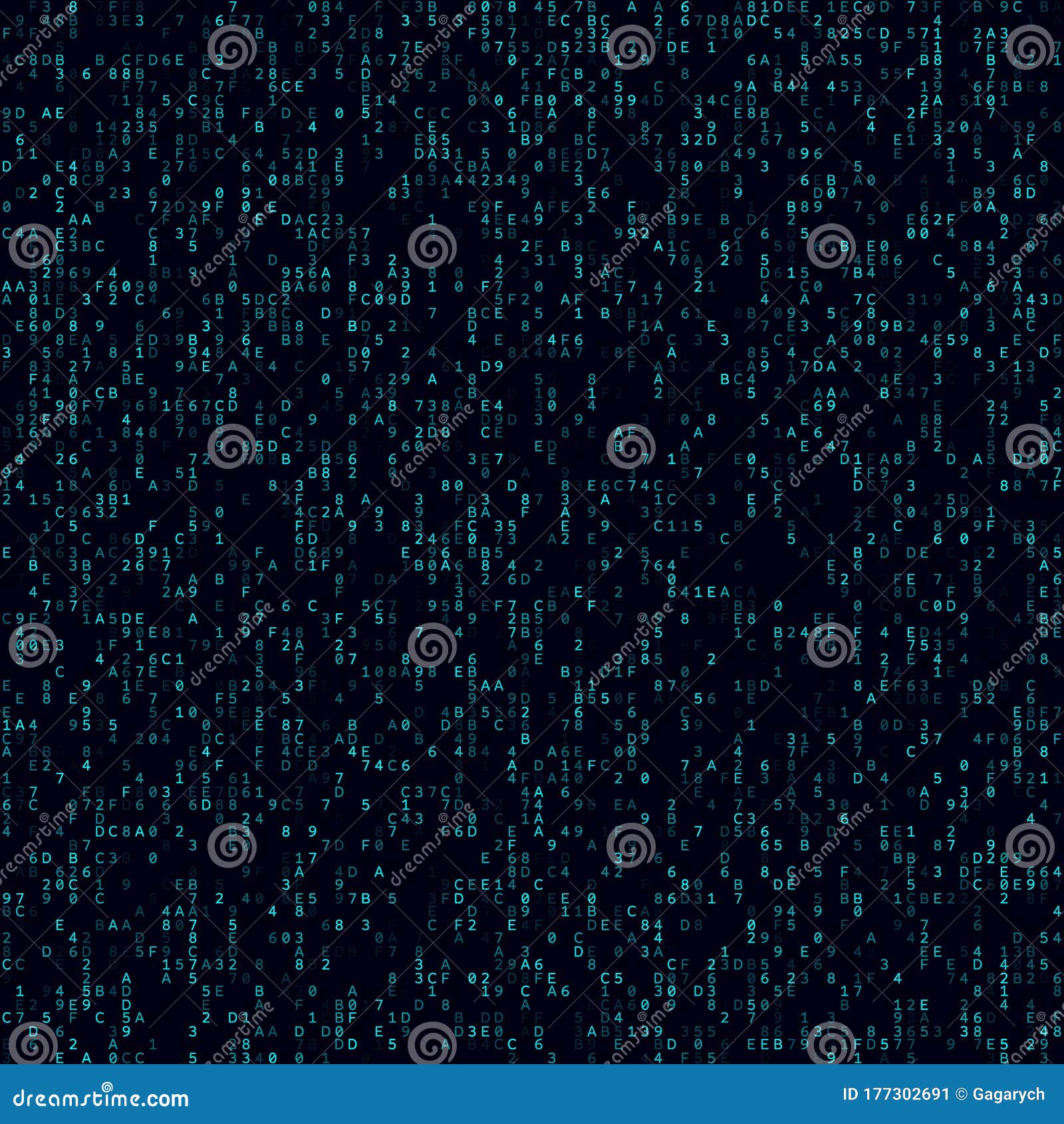 Matrix background. stock vector. Illustration of blue - 177302691