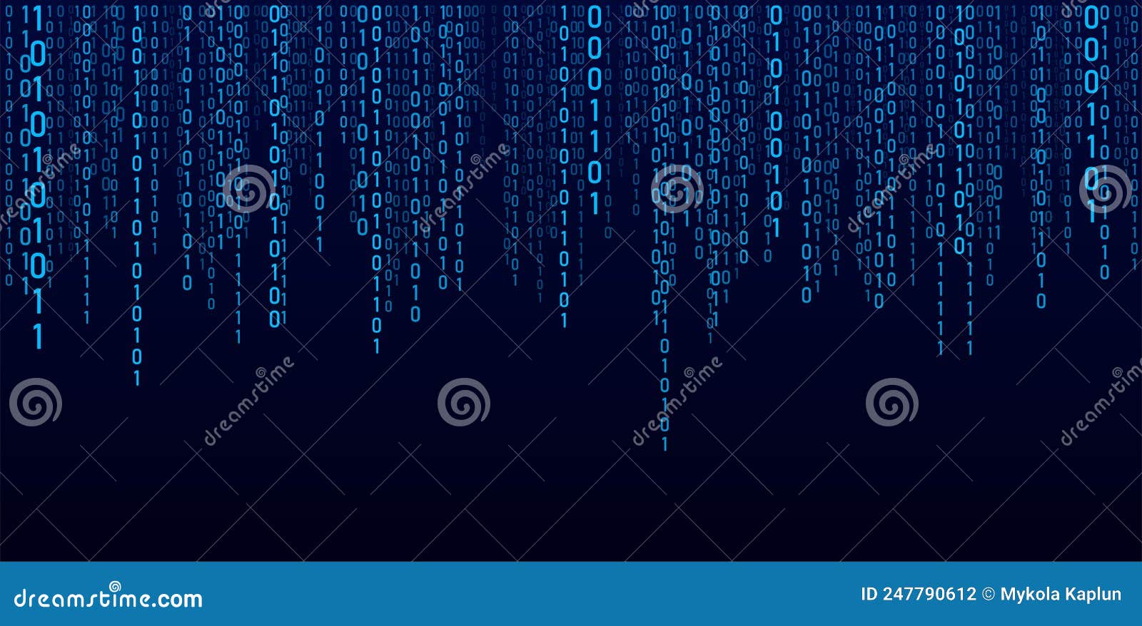 Matrix Background. Cyber Security with Binary Code. Rapidly Falling ...