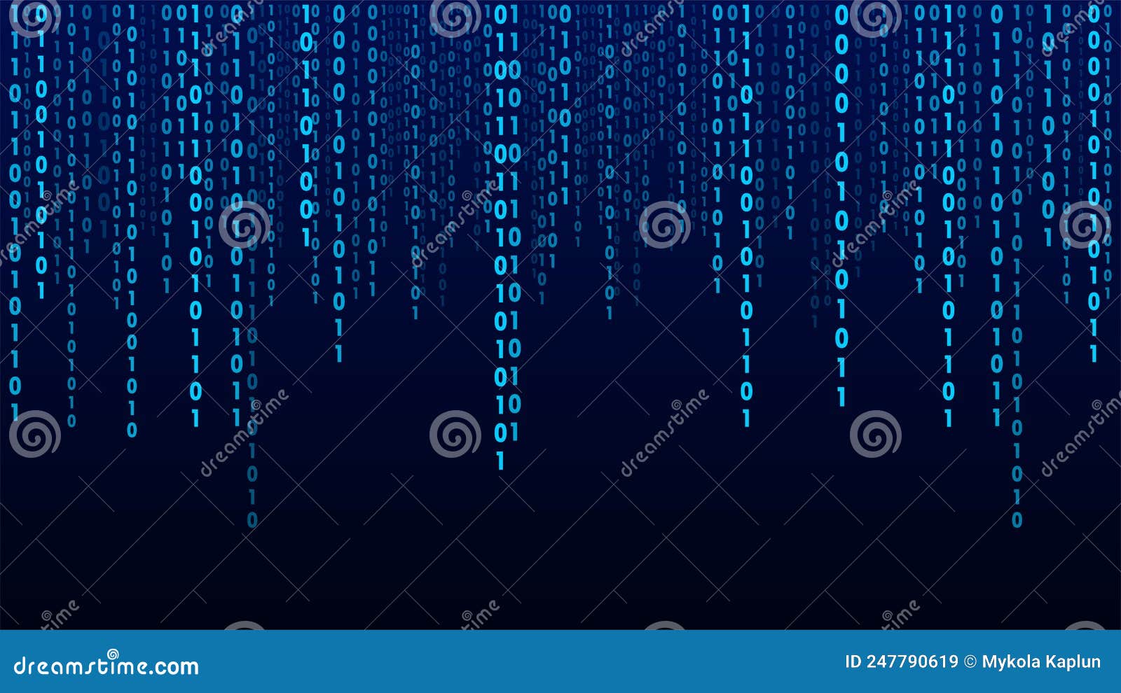 Matrix Background. Cyber Security with Binary Code. Rapidly Falling ...