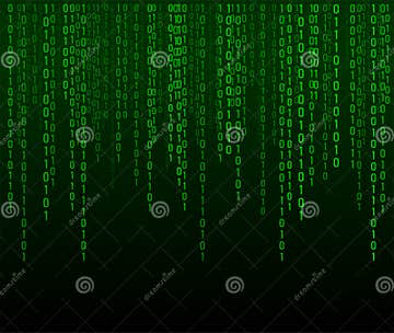Matrix Background. Cyber Security with Binary Code. Rapidly Falling ...