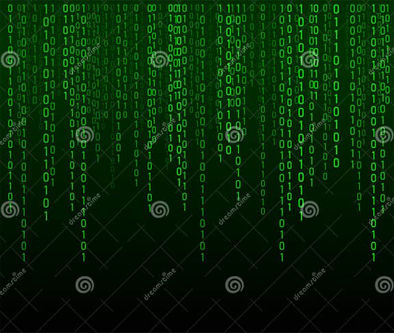 Matrix Background. Cyber Security with Binary Code. Rapidly Falling ...