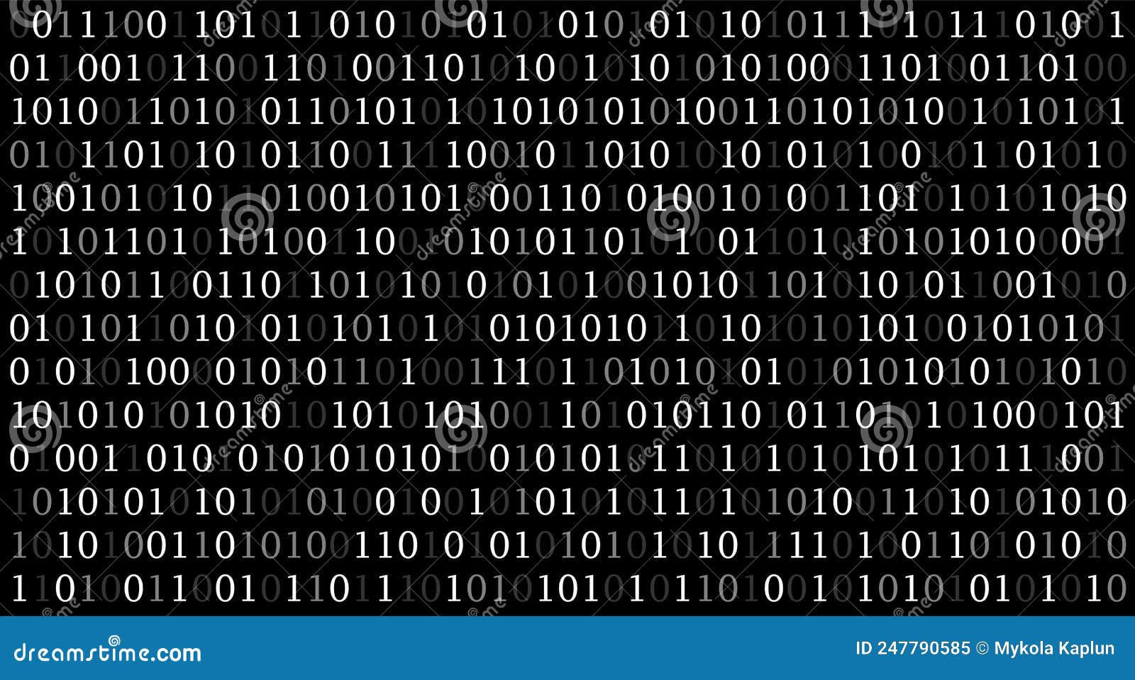 Matrix Background. Cyber Security with Binary Code. Rapidly Falling ...