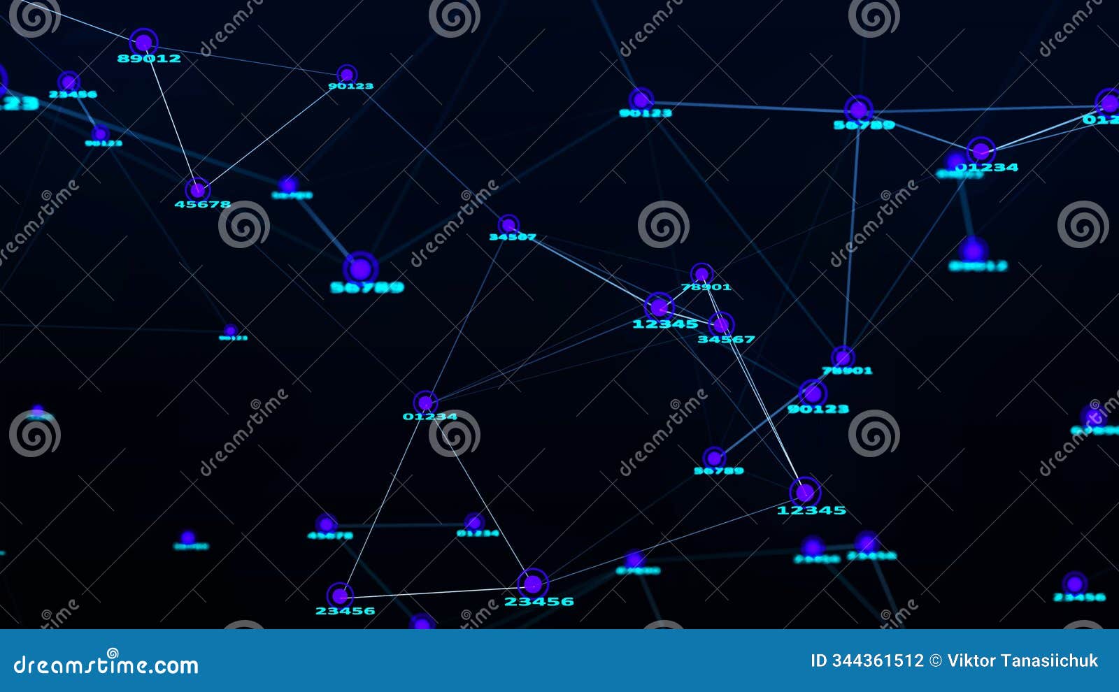 Flying Through The Data Center, Effect Of Neon And Illumination, 3d ...