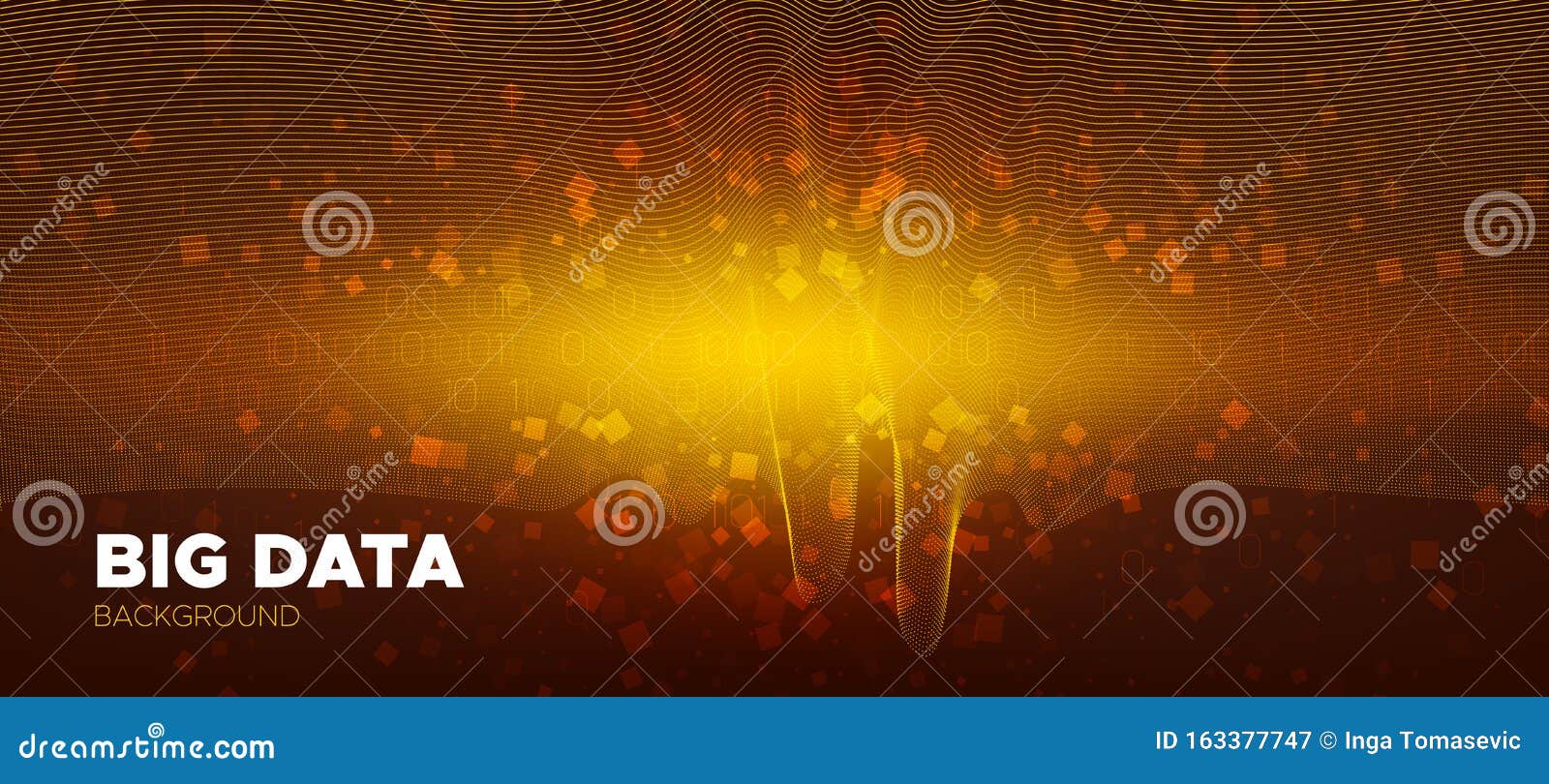 Matrix Background. Glow Vector Science Flyer Stock Vector ...