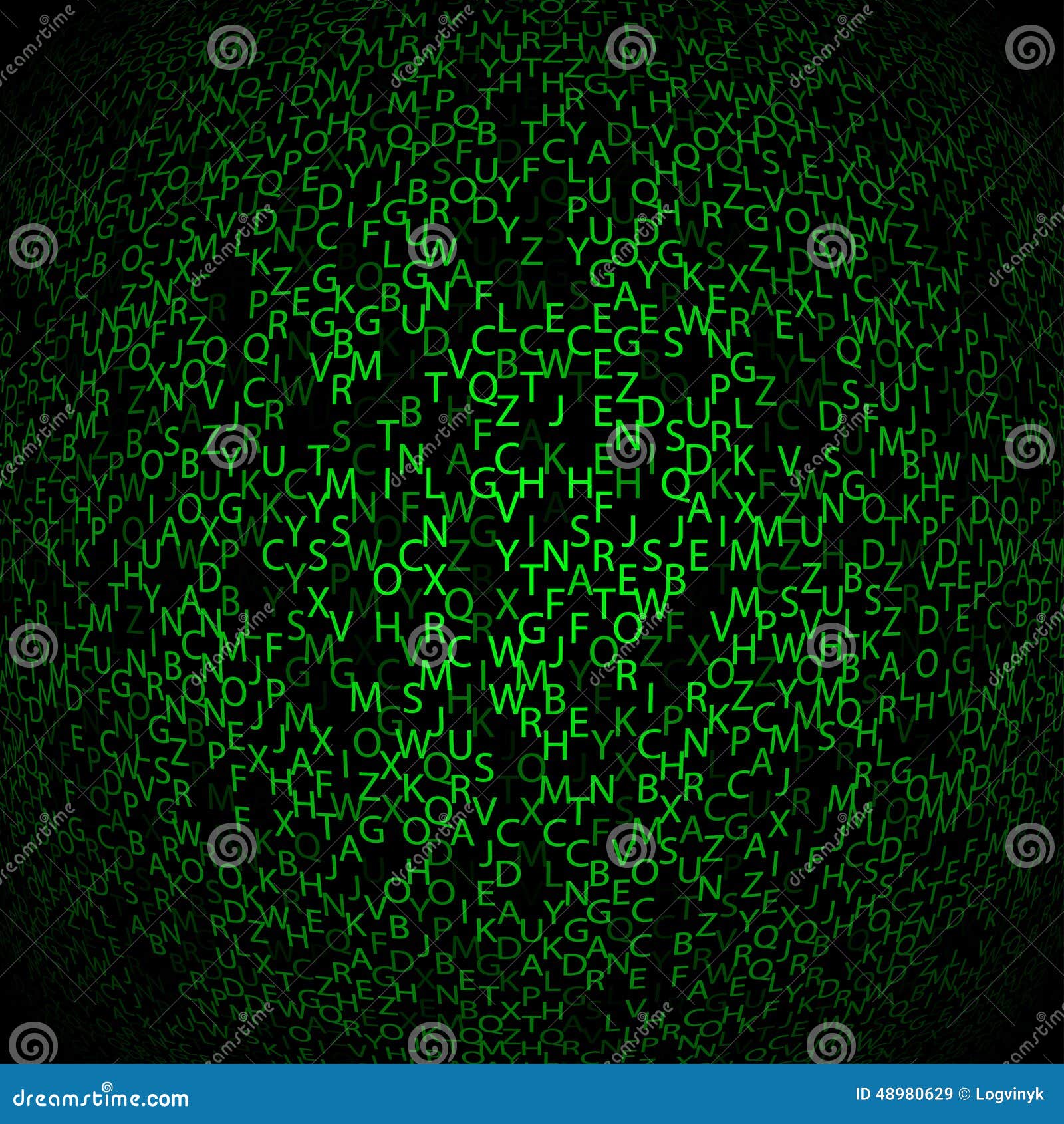 Matrix Background With The Green Symbols, Motion Cartoon Vector ...