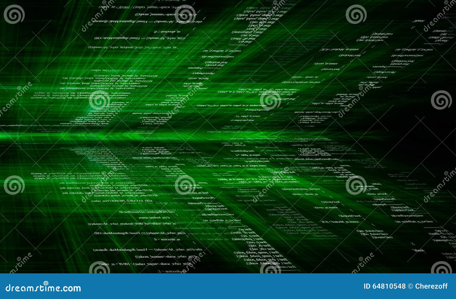 Matrix Background with the Green Symbols Stock Illustration ...