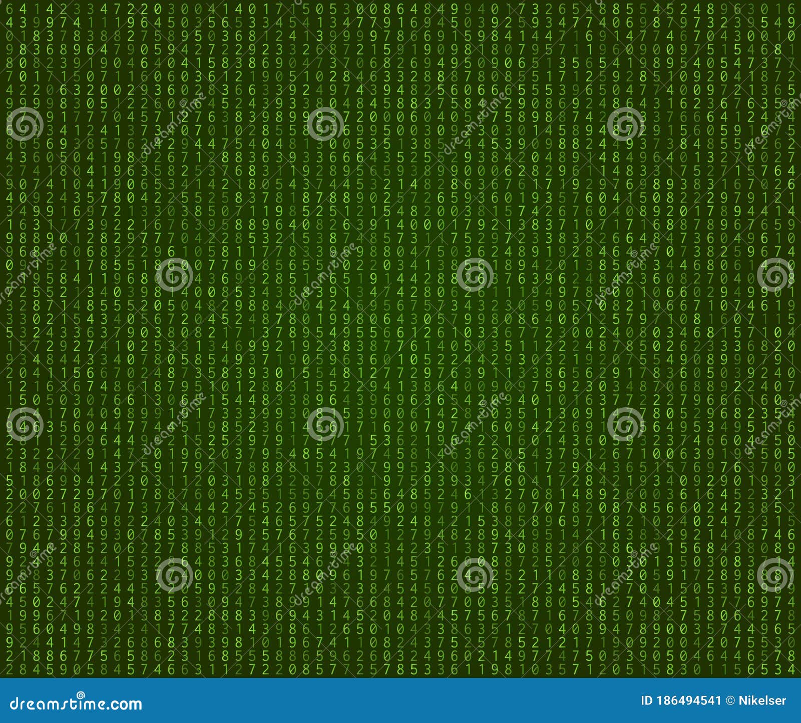 Matrix Background with the Green Symbols and Numbers. Vector ...