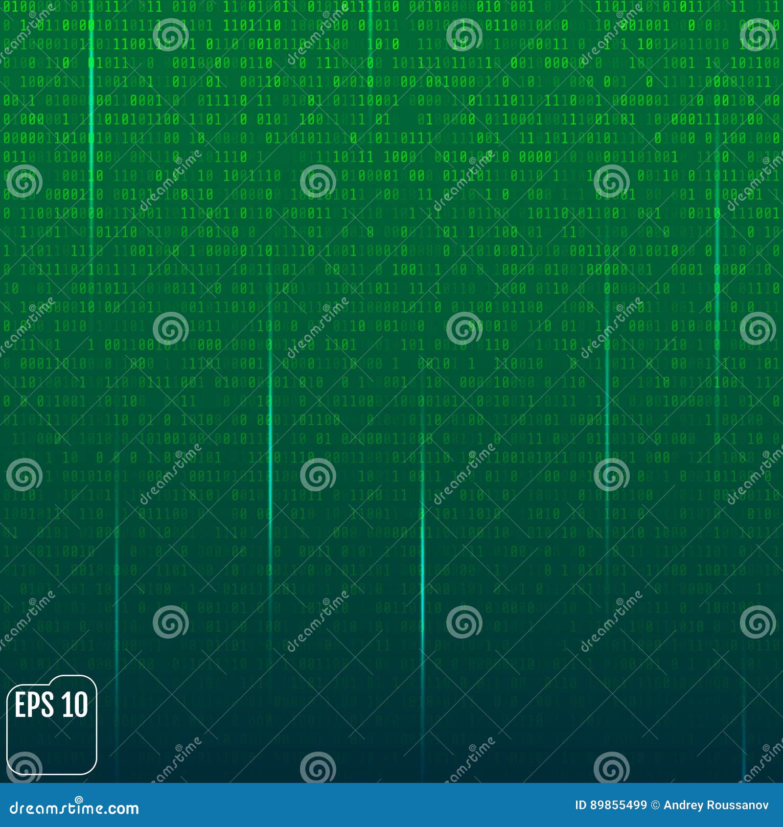 Matrix Background with the Green Symbols Stock Vector - Illustration of ...